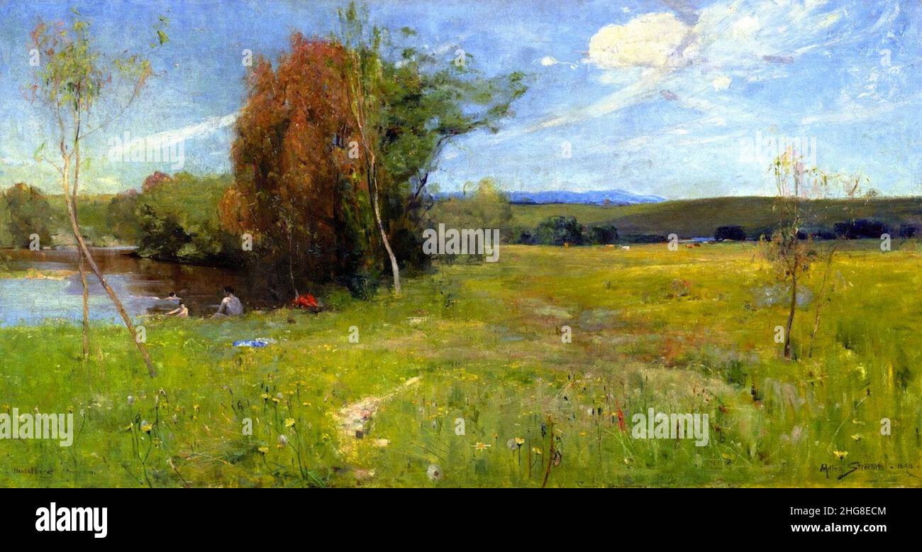 Sir Arthur Ernest Streeton (1867-1943) - Spring, 1890 Stock Photo - Alamy