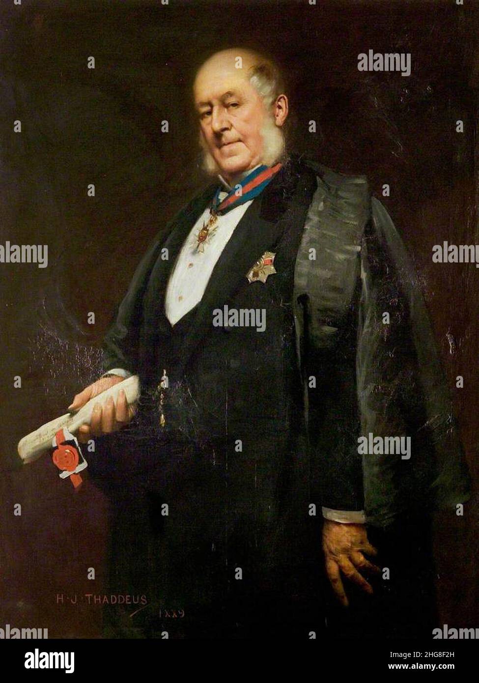 Sir Arthur Hodgson, by Henry Jones Thaddeus, c. 1899 Stock Photo - Alamy