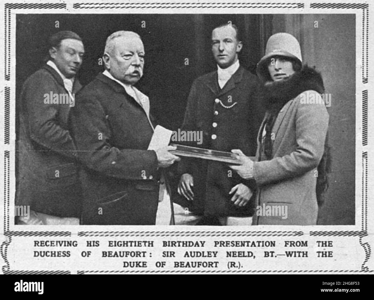 Sir Audley Neeld 1929 at Grittleton House Stock Photo - Alamy