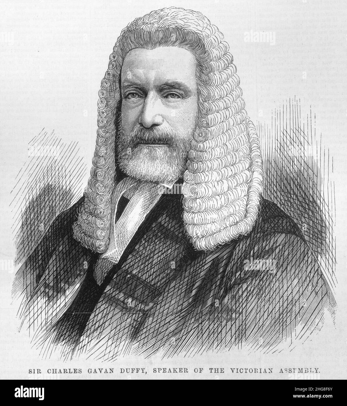 Sir Charles Gavan Duffy, Speaker of the Victorian Assembly Stock Photo ...