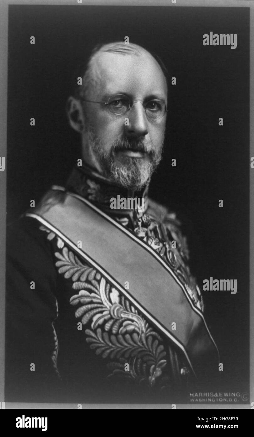 Sir Cecil Spring Rice, British Ambassador, half-length portrait, facing ...
