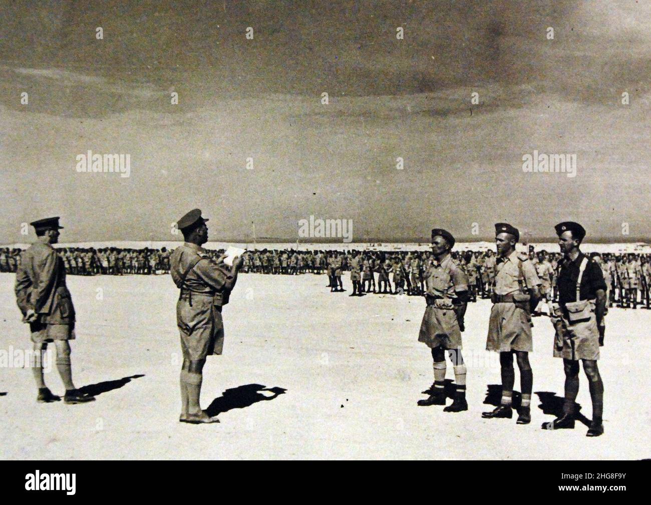 Sir Claude Auchinleck, decorating New Zealand Offices, Western Desert ...
