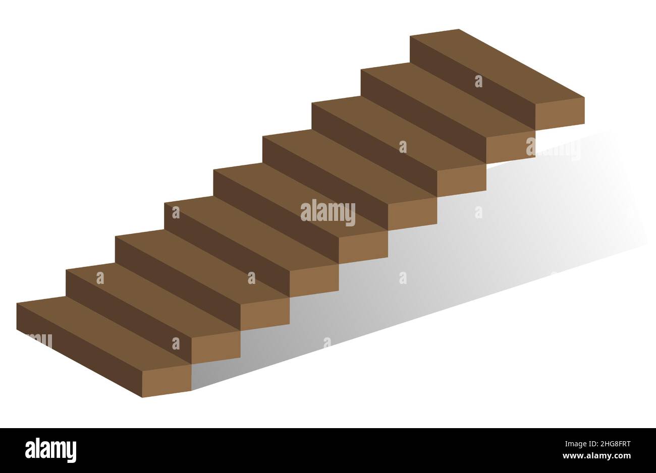 Simple 3d stair with steps. Staircase vector illustration Stock Vector ...