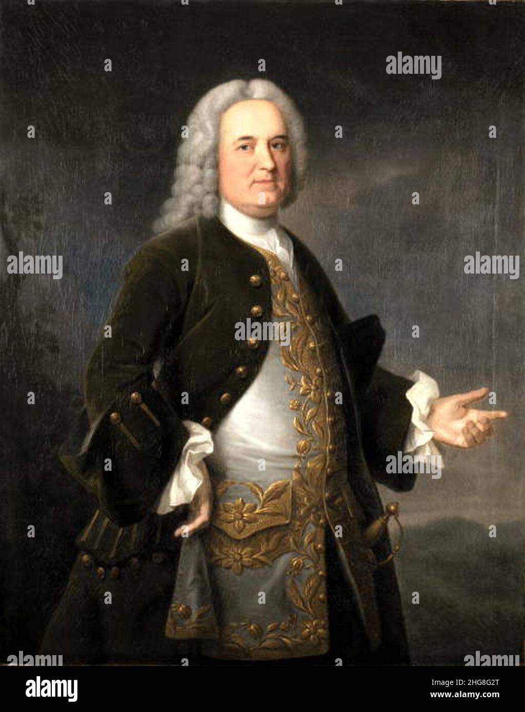 Sir George Downing 3rd Bt Stock Photo - Alamy