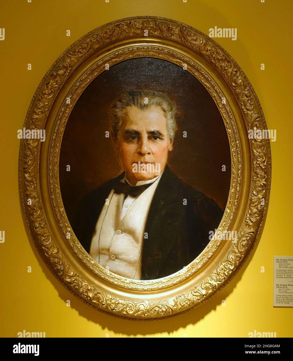 Sir George-Etienne Cartier , artist unknown, mid 1800s, oil on canvas ...
