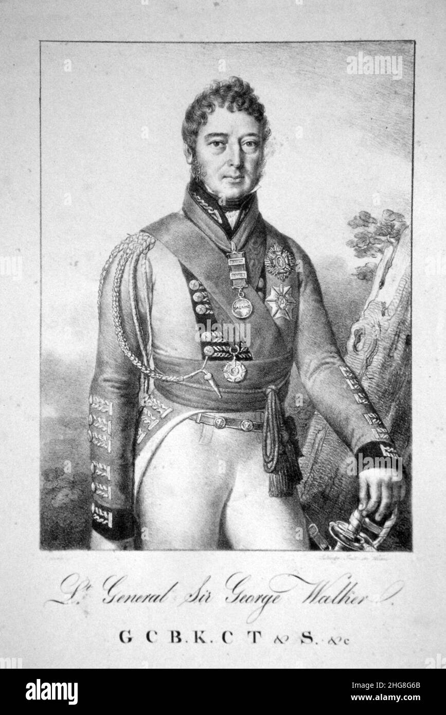 Sir George Walker Litho Stock Photo - Alamy