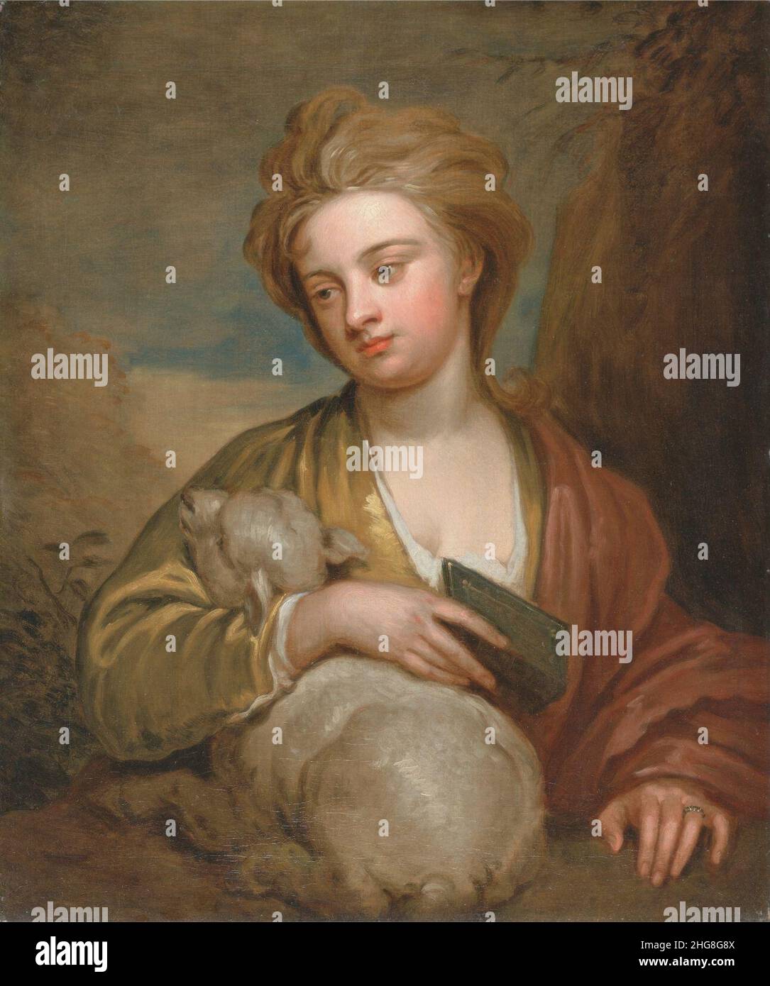 Sir Godfrey Kneller - Portrait of a Woman as St. Agnes, Traditionally ...