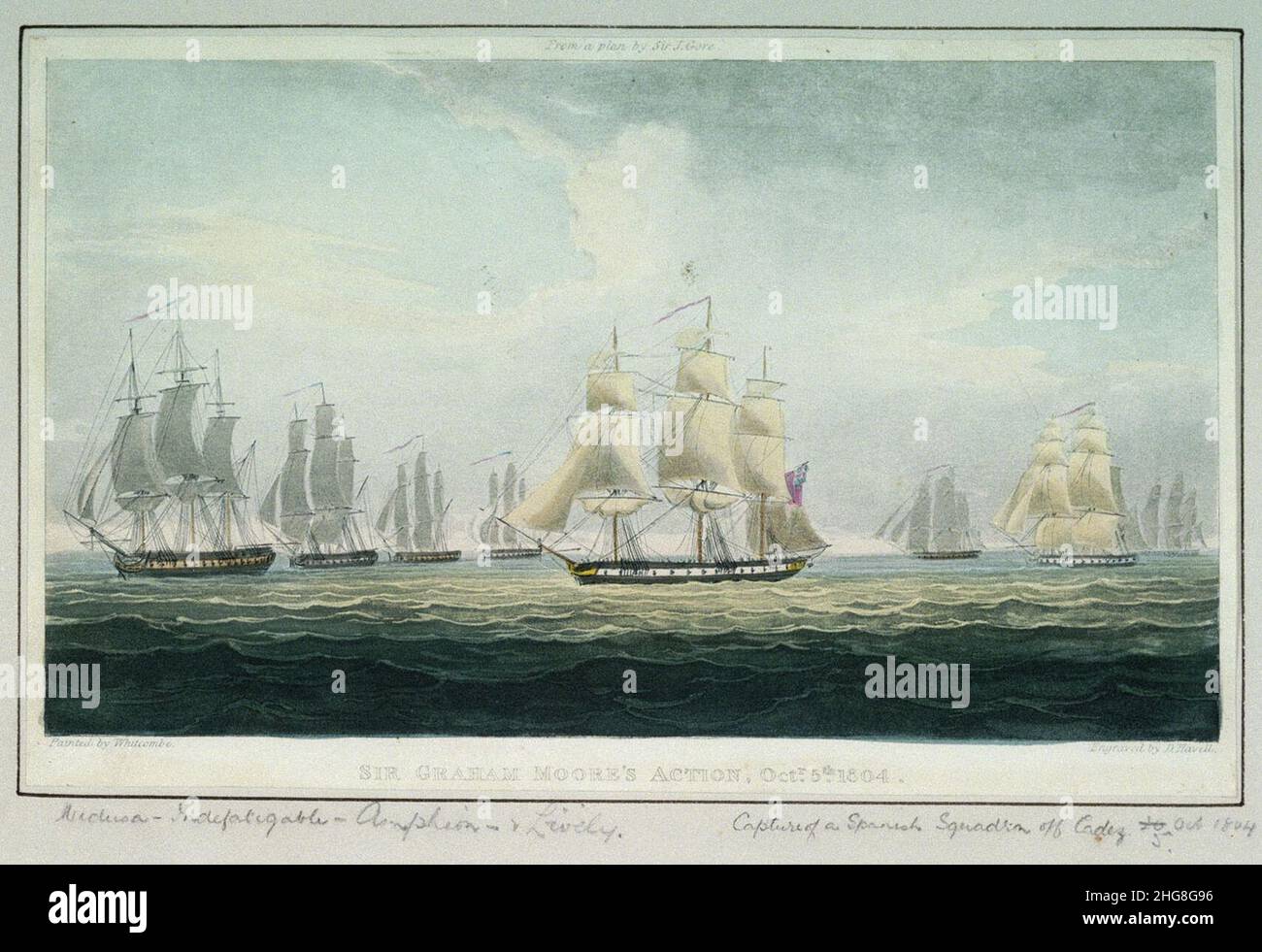 Sir Graham Moore's Action, Octr 5th 1804 Stock Photo - Alamy