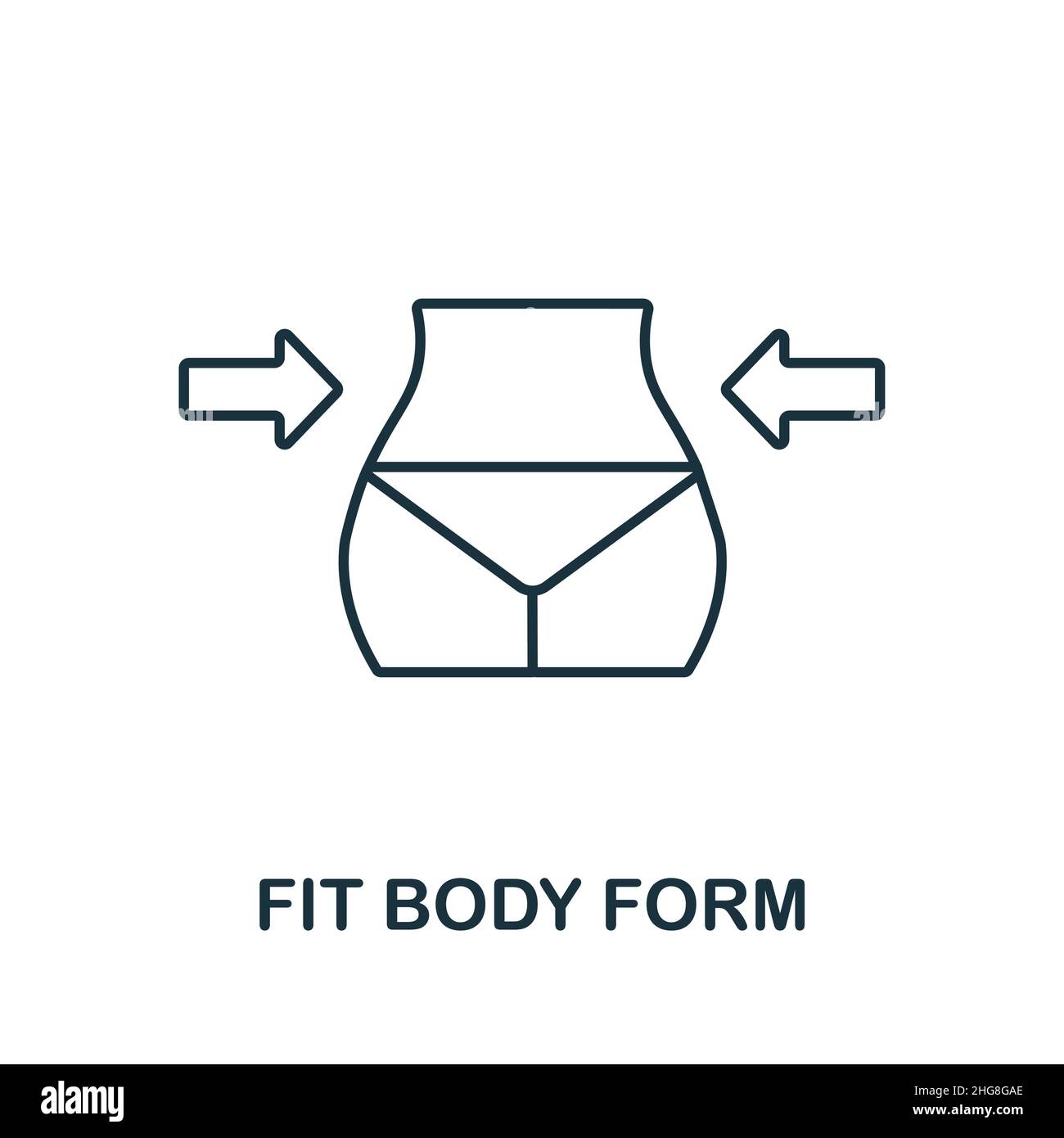 Fit Body Form icon. Line element from gym collection. Linear Fit Body ...