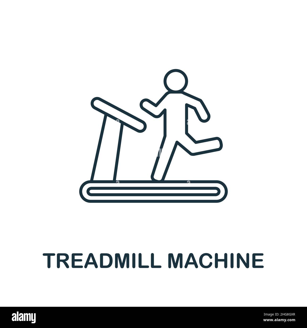 Treadmill Machine icon. Line element from gym collection. Linear ...