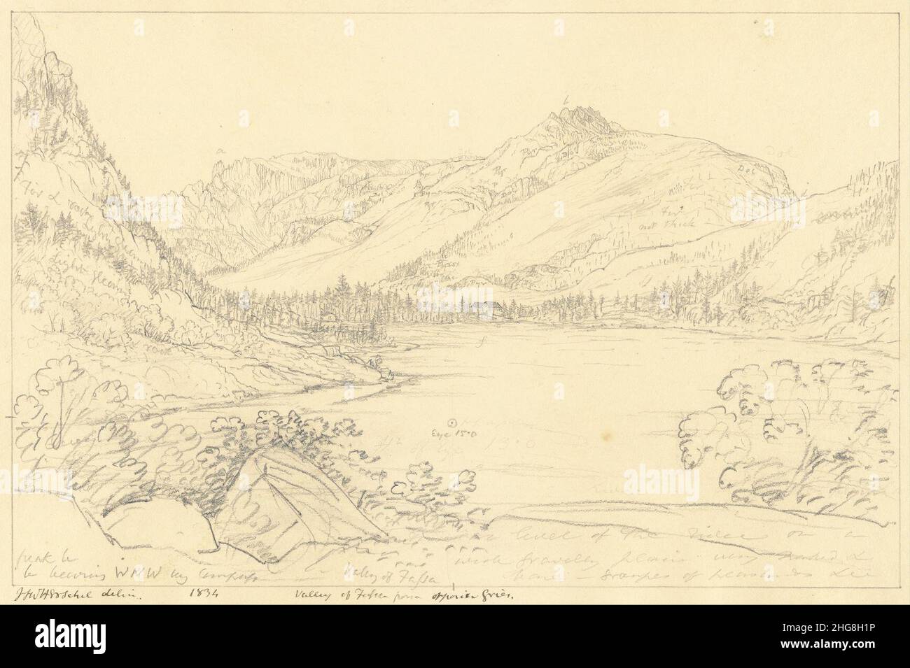 Sir John Frederick William Herschel (British - Valley of Fassa from ...