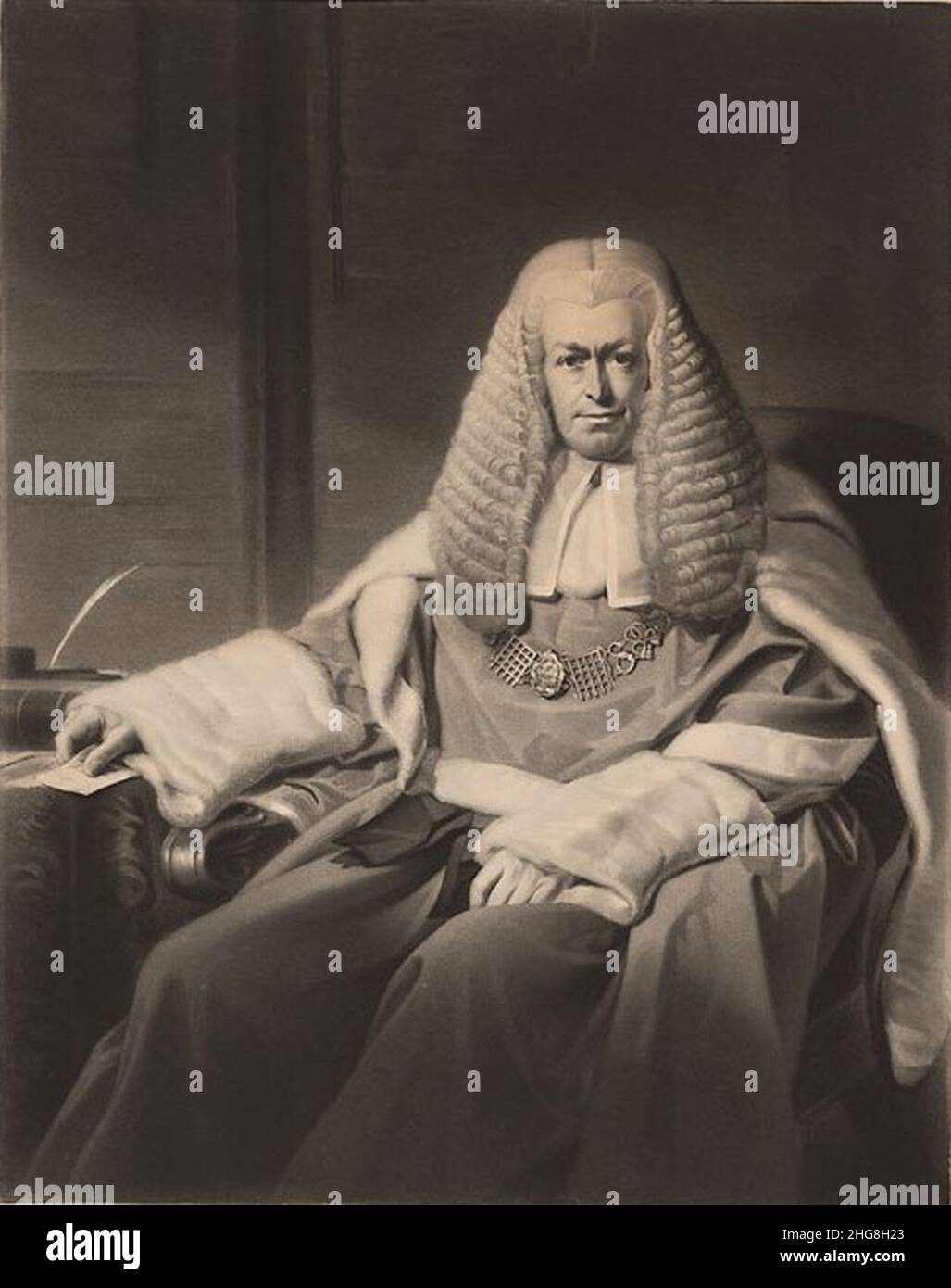 Sir John Jervis (1857) engraved by George Salisbury Shury (cropped ...