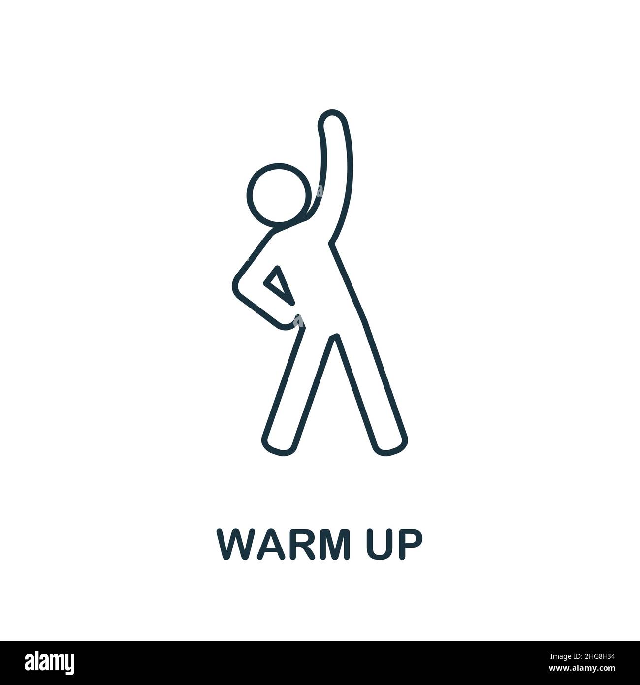 Warm Up icon. Line element from gym collection. Linear Warm Up icon ...