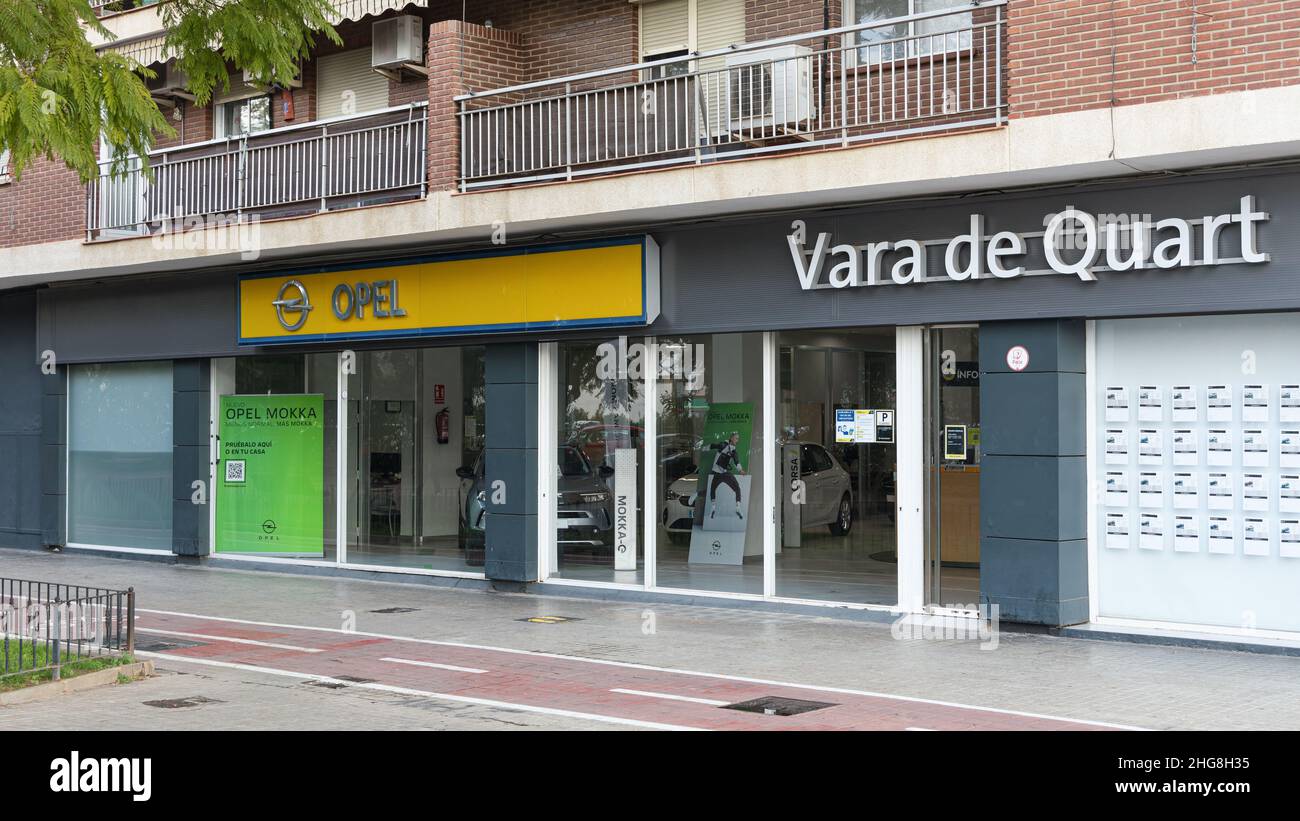 VALENCIA, SPAIN - JANUARY 13, 2022: Opel is a German automobile ...
