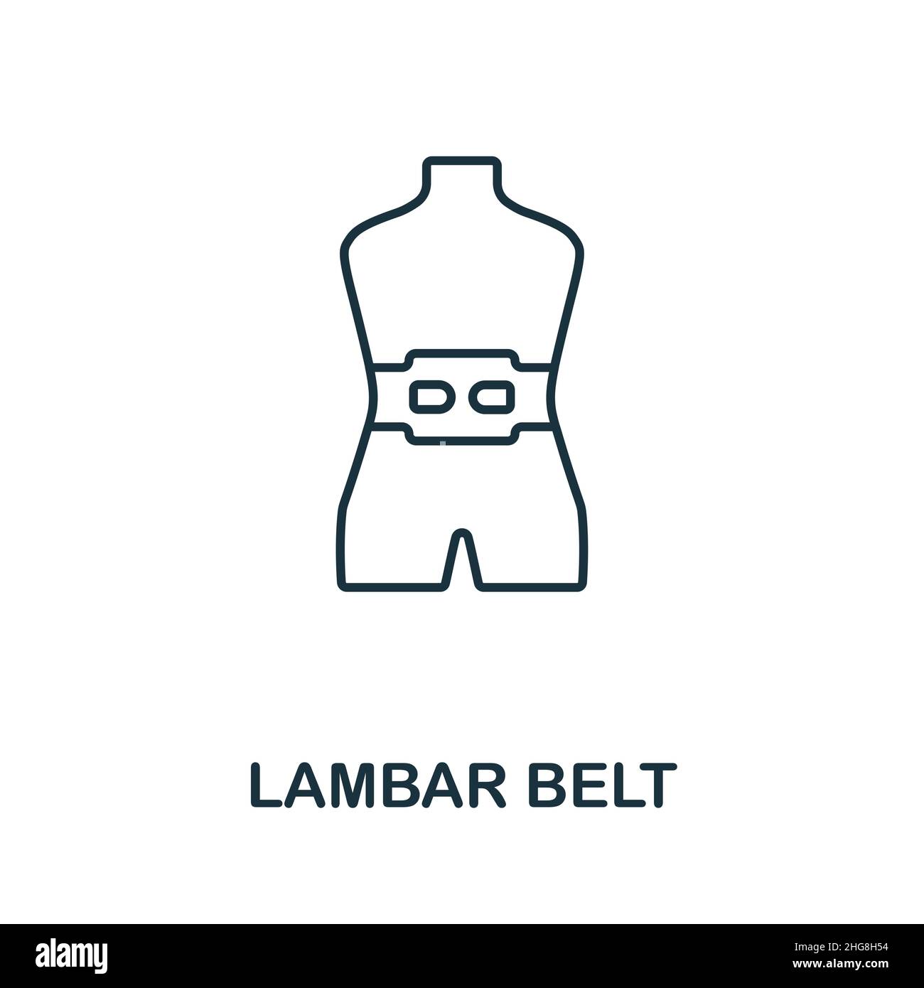 Lambar Belt icon. Line element from gym collection. Linear Lambar Belt ...