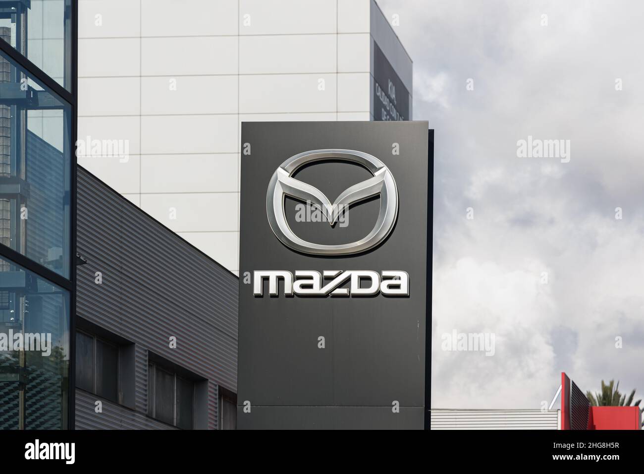 VALENCIA, SPAIN - JANUARY 13, 2022: Mazda is a Japanese multinational ...
