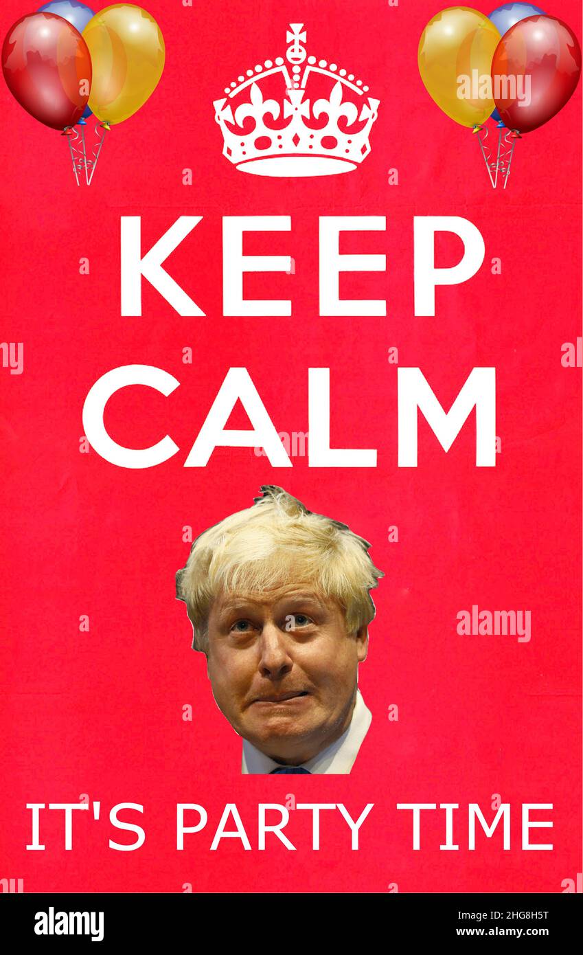 Keep Calm - It's Party Time Stock Photo - Alamy