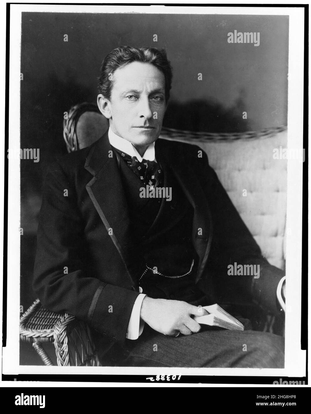 Sir Johnston Forbes-Robertson, three-quarter-length portrait, seated ...