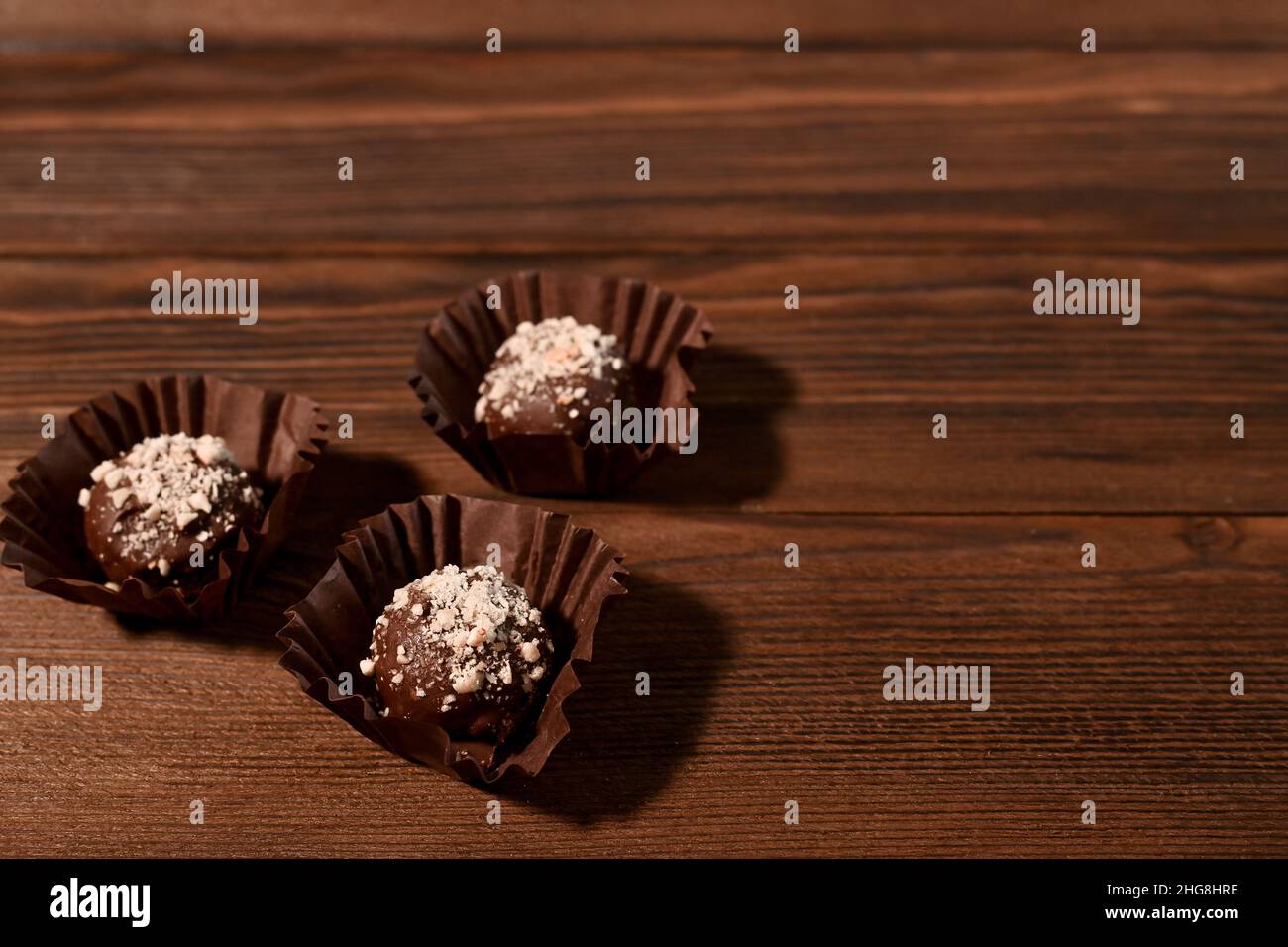 handmade candies. on a textured wooden background Stock Photo - Alamy