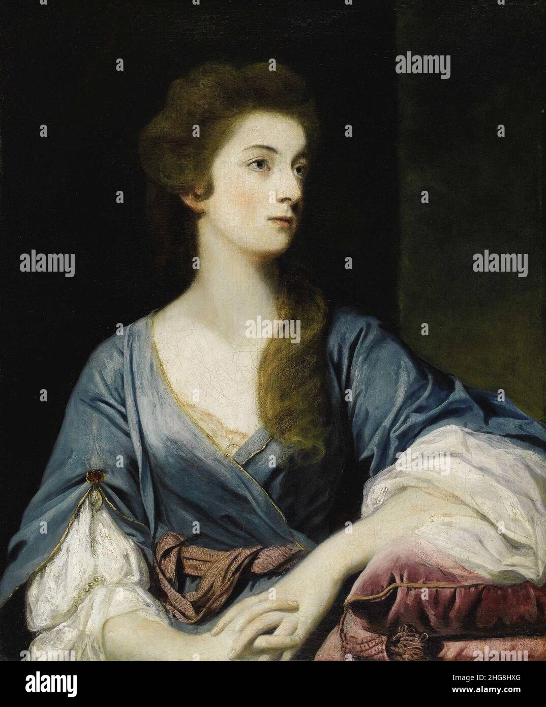 Sir Joshua Reynolds - Portrait of Miss Elizabeth Greenway Stock Photo ...