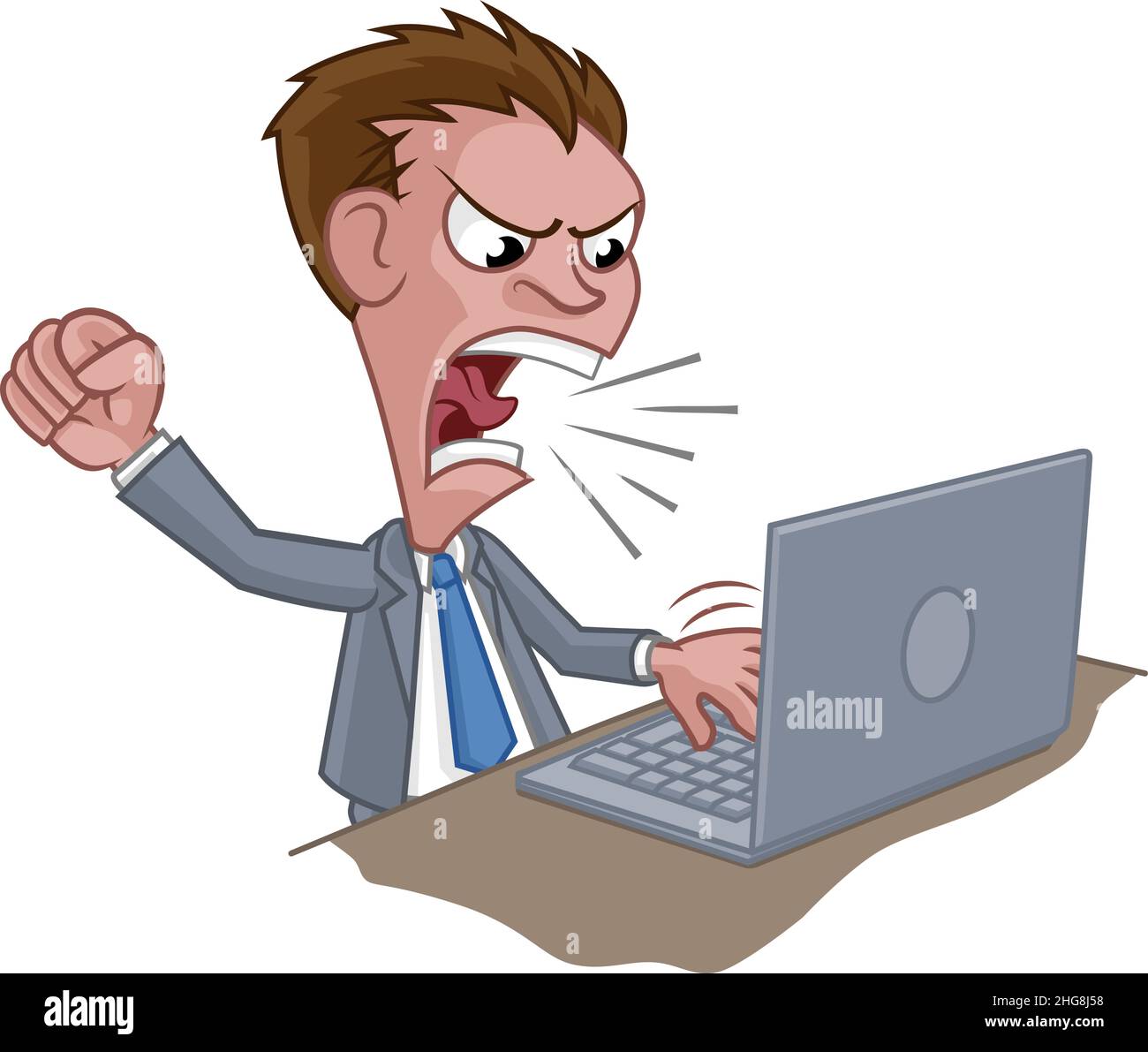 Man typing cartoon hi-res stock photography and images - Alamy