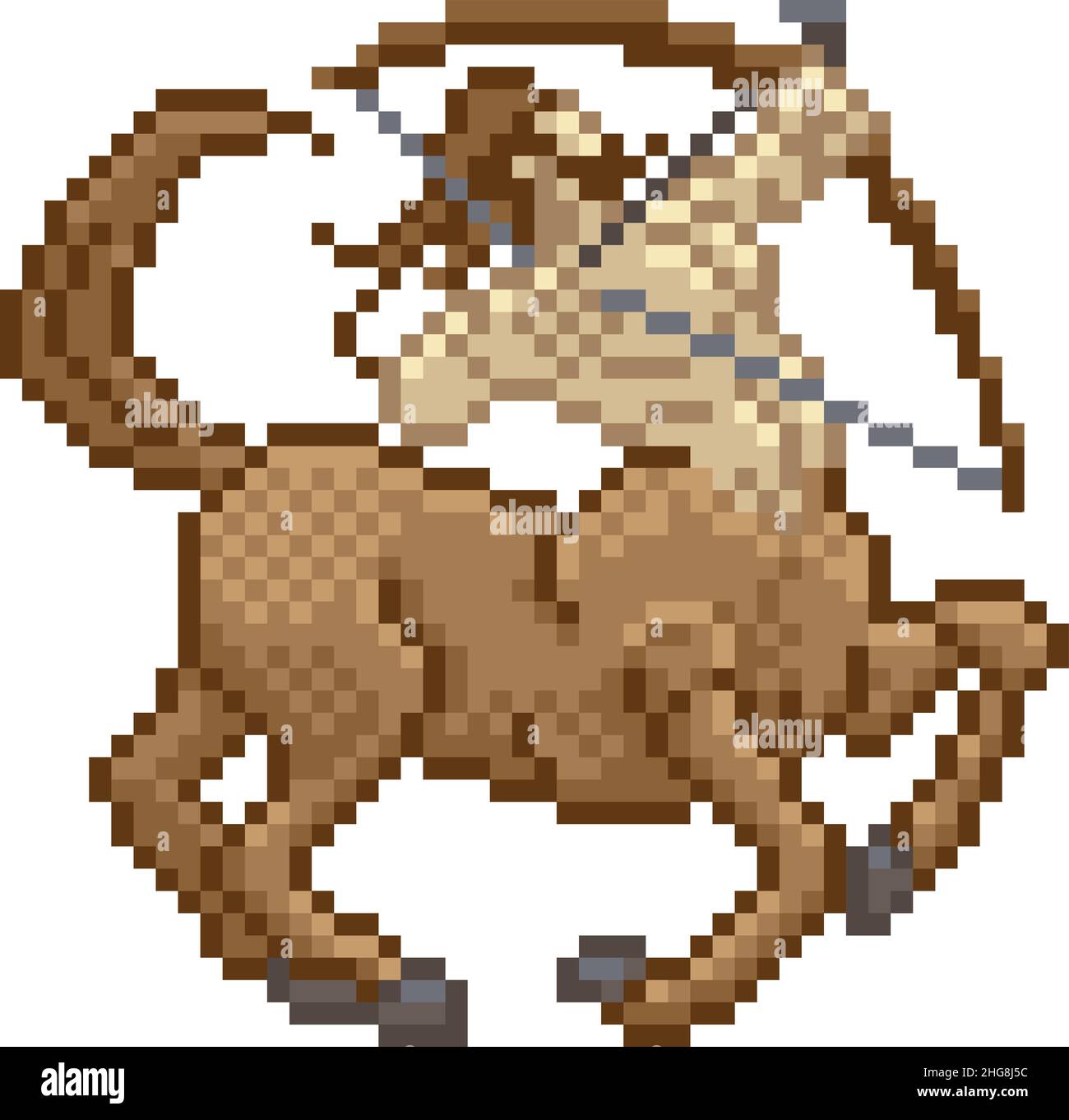 Zodiac Horoscope Sagittarius Pixel Art Sign Stock Vector Image & Art ...