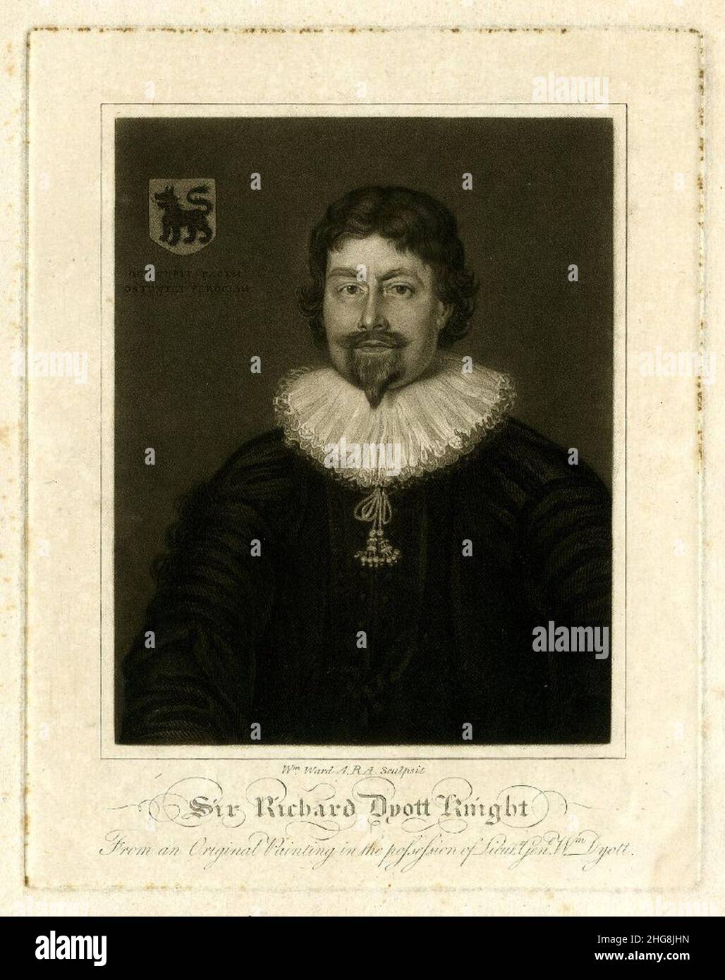 Sir Richard Dyott, Knight by William Ward Stock Photo - Alamy