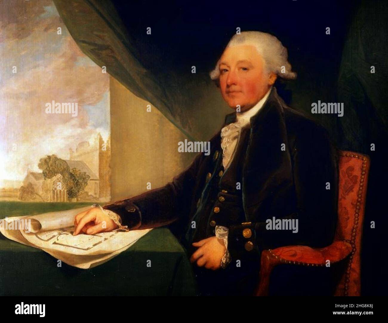 Sir William Barker, fourth Baronet painted by Gilbert Stuart Stock ...