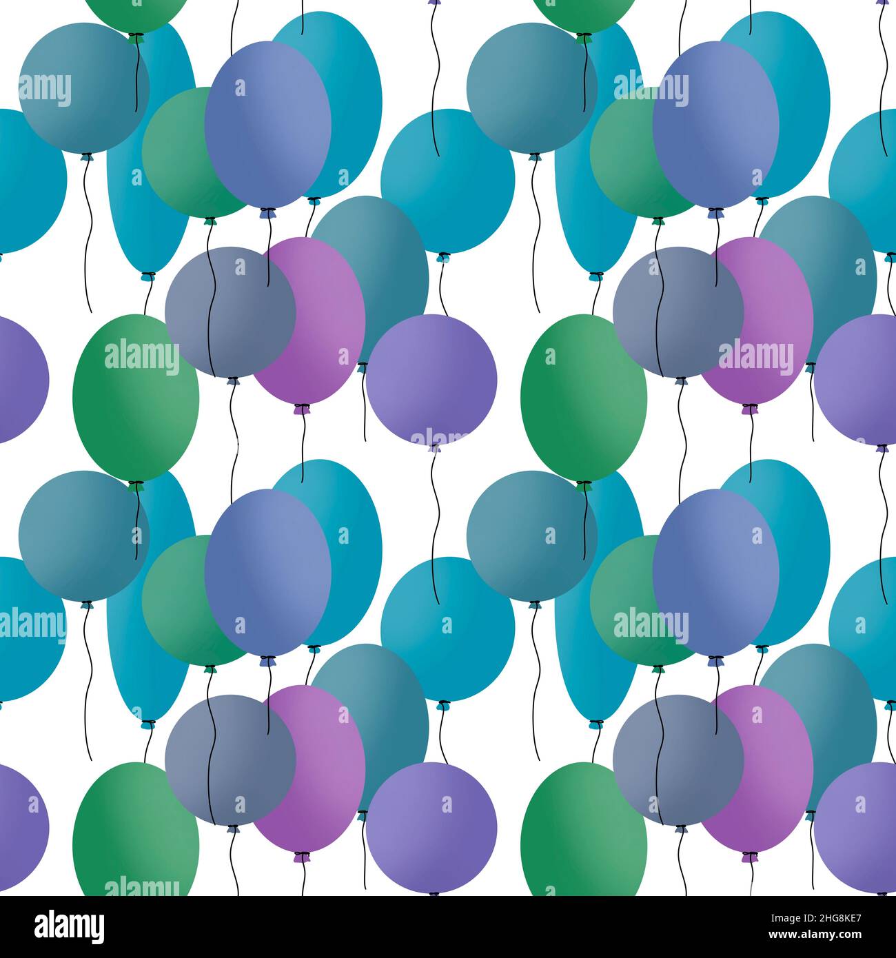 Seamless balloons pattern for kids and gifts and cards and linens and ...
