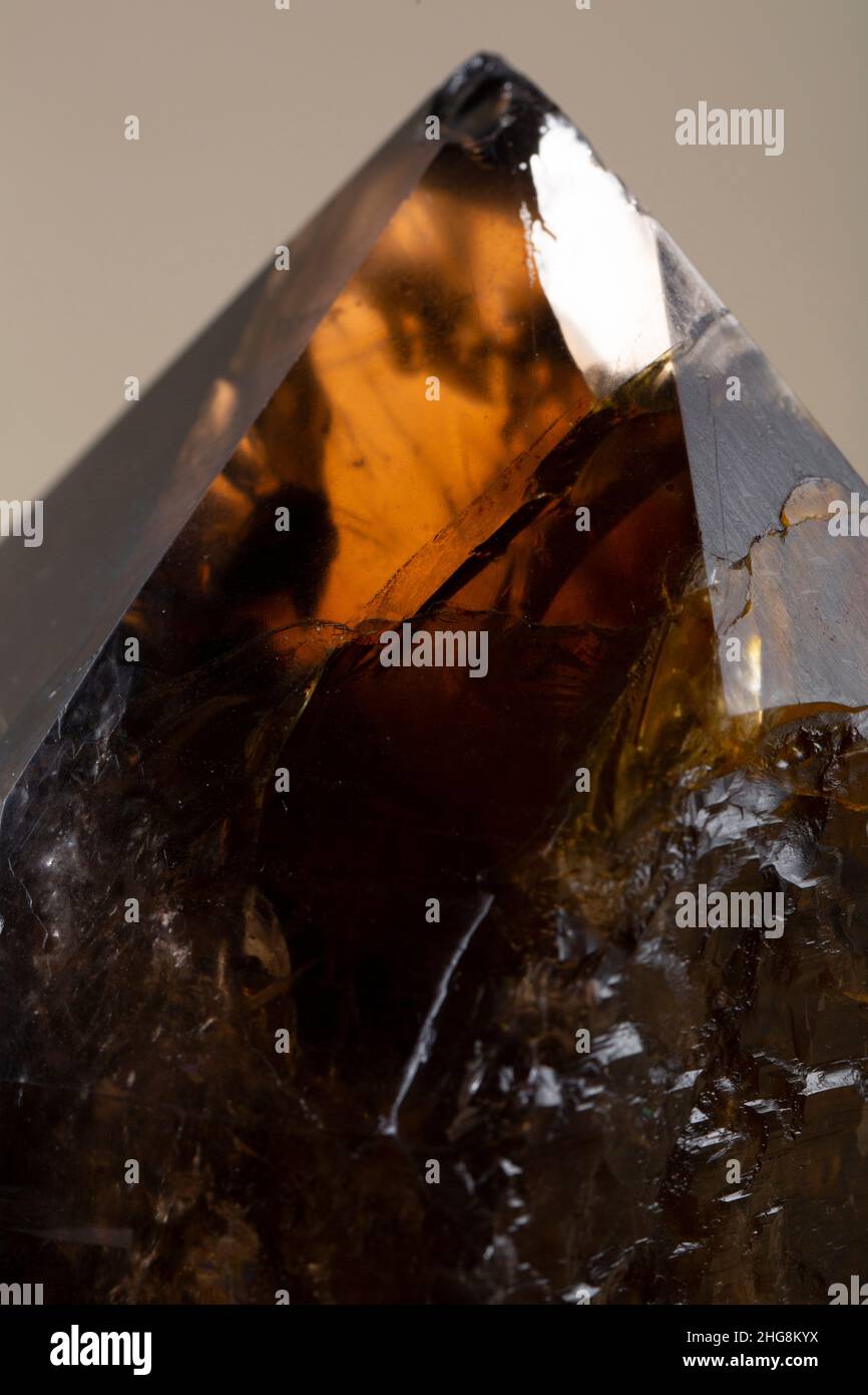 smoky, mineral specimen stone rock geology gem crystal Stock Photo - Alamy