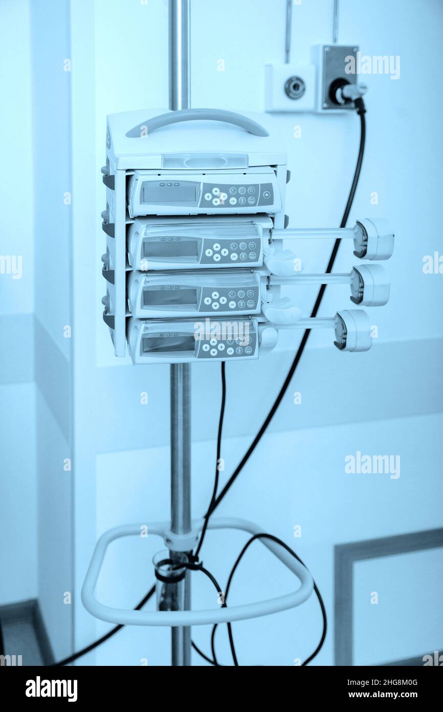 Technologically advanced equipment in CT or MRI Scan room. Modern ...
