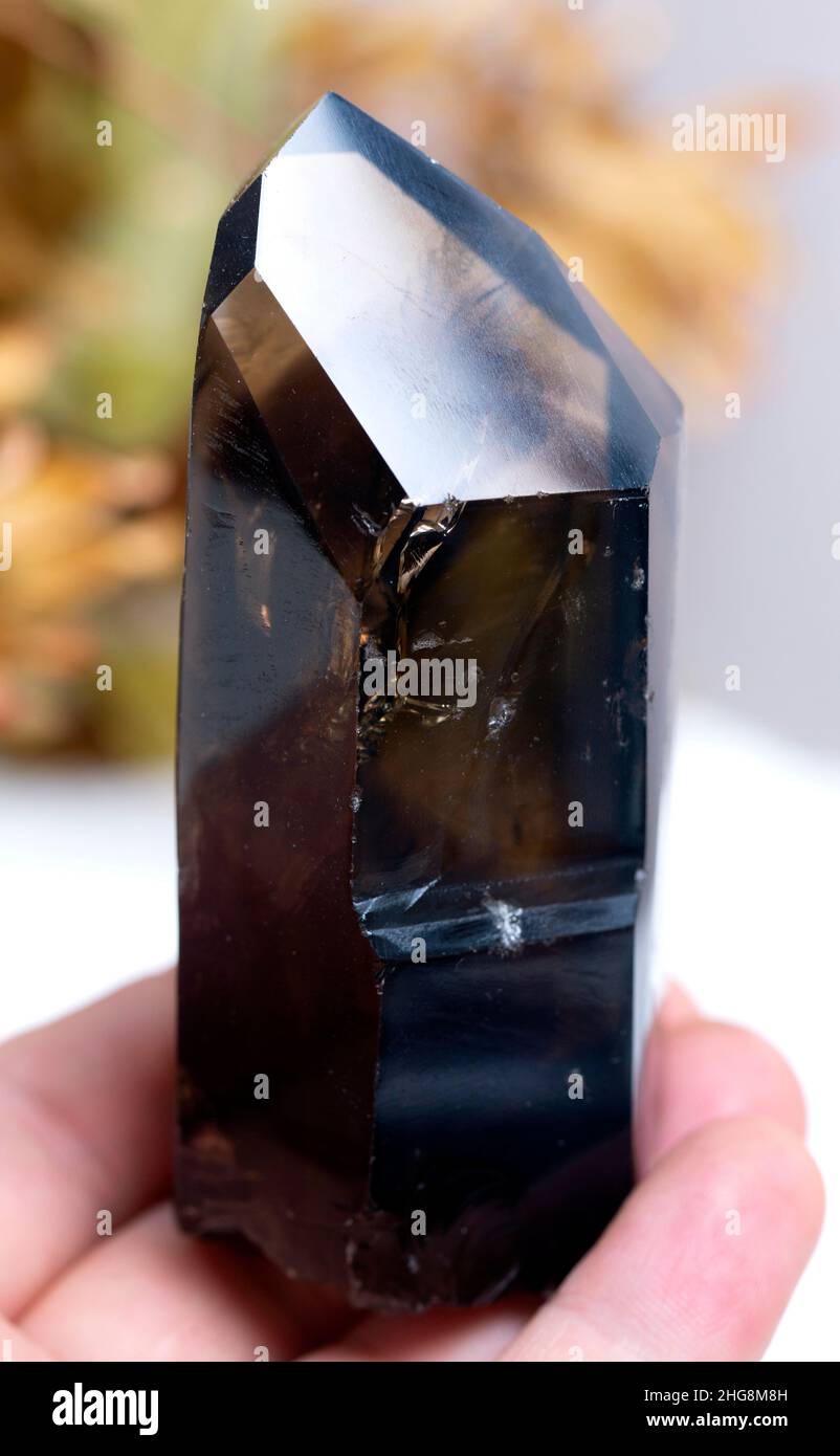 smoky, mineral specimen stone rock geology gem crystal Stock Photo - Alamy