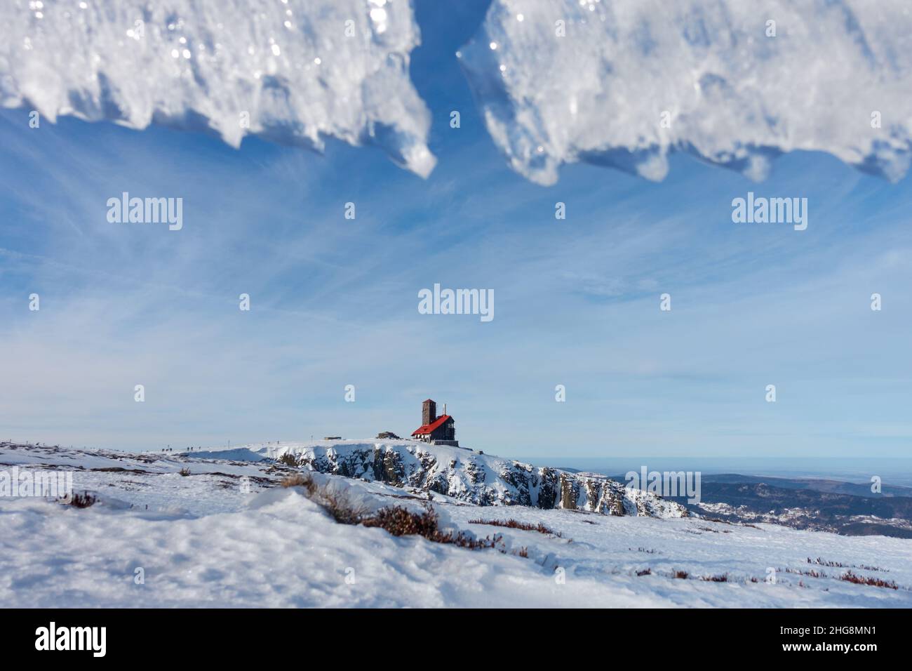 View of the glacial cirques known as Snowy Pits (in Czech Snezne jamy ...
