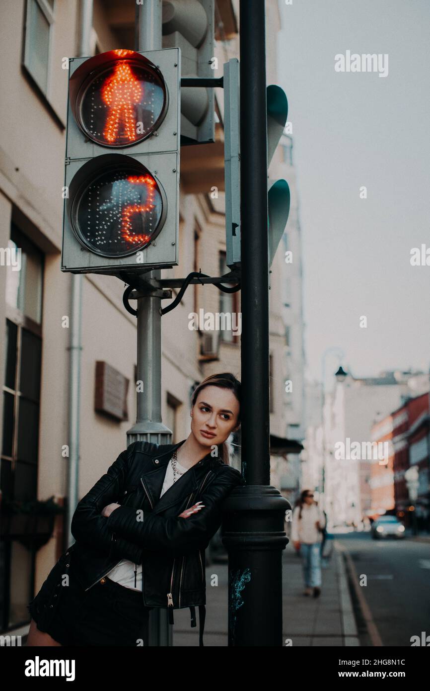 Woman traffic light hi-res stock photography and images - Alamy