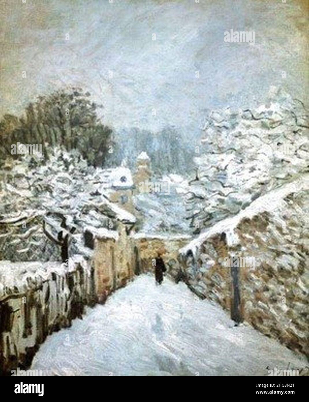 Sisley - Winter-In-Louveciennes Stock Photo - Alamy