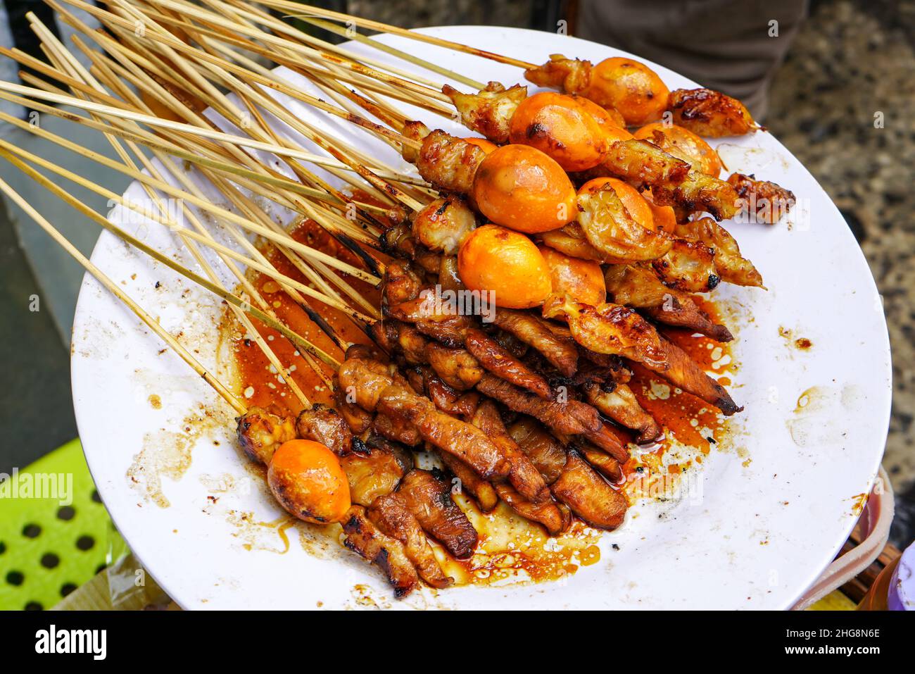 Sate or satay or sometimes written satai is food made from pieces of ...