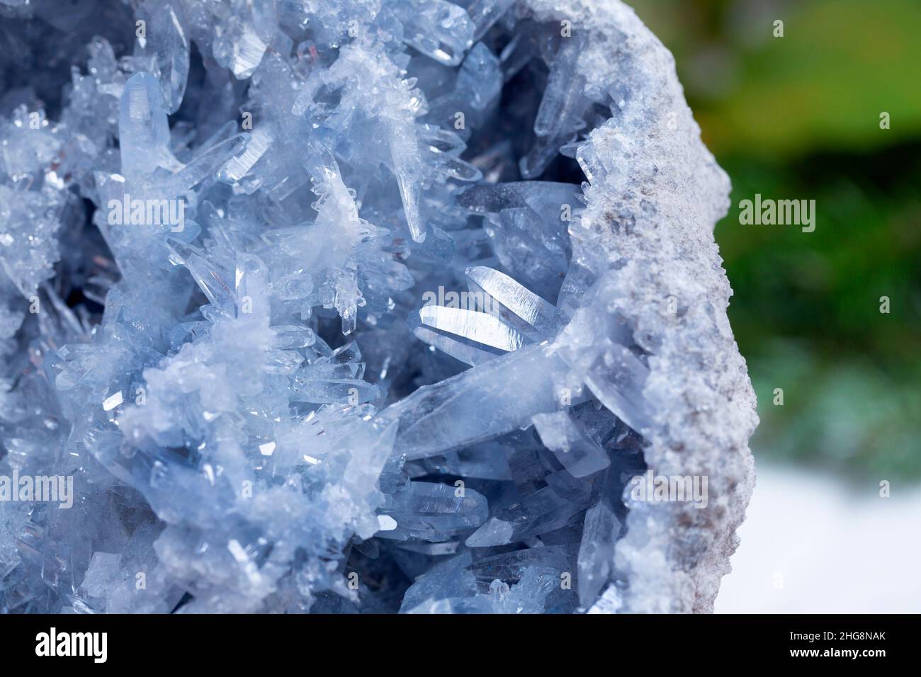 celestite,mineral specimen stone rock geology gem crystal Stock Photo ...