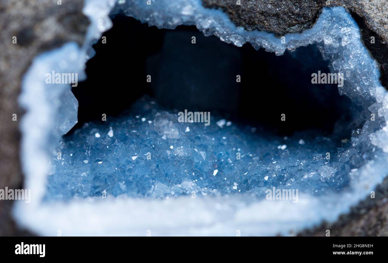 celestite,mineral specimen stone rock geology gem crystal Stock Photo ...