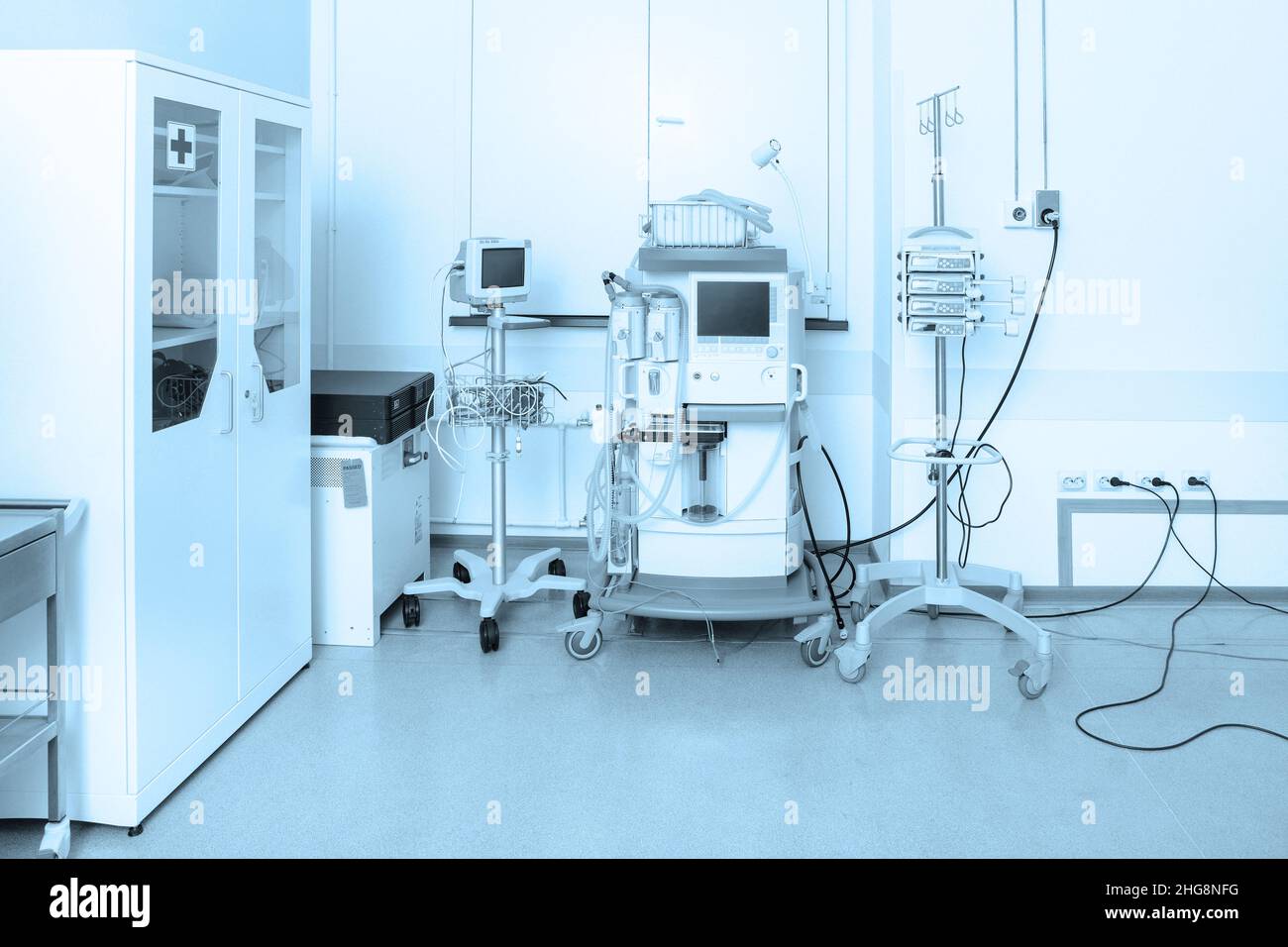 Technologically advanced equipment in CT or MRI Scan room. Modern ...