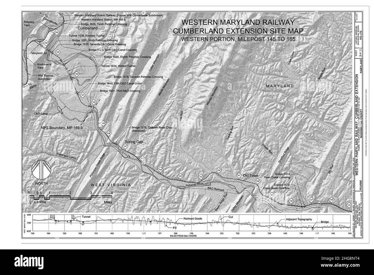 Site Map, Western Portion, Milepost 145 to 165 - Western Maryland ...