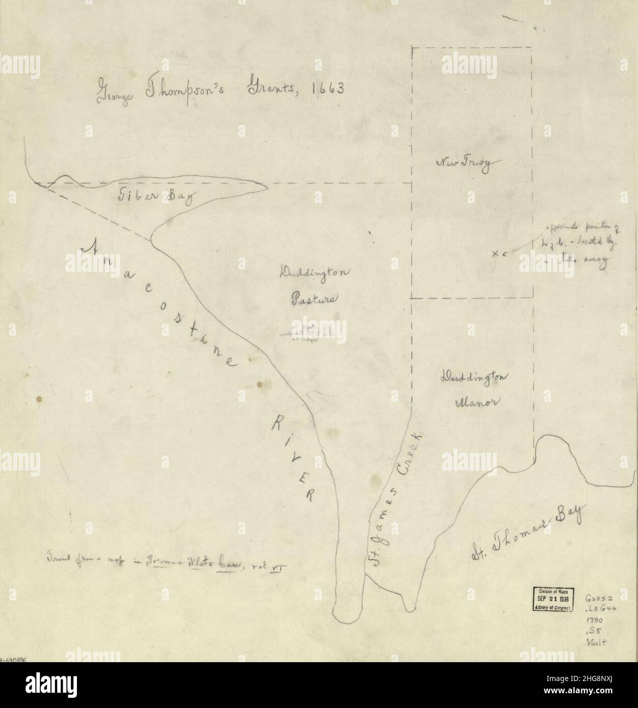 Site of the Library of Congress, Washington, D.C., in relation to pre ...