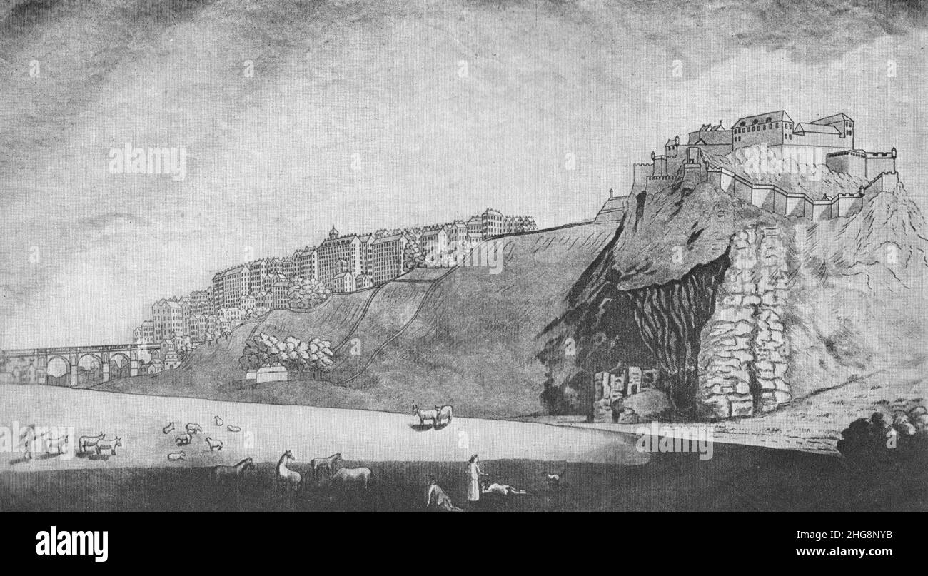 Site of the Nor Loch c.1781 Stock Photo - Alamy