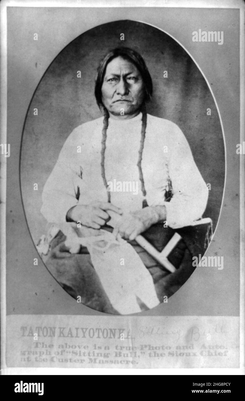 Sitting Bull and autograph Stock Photo - Alamy