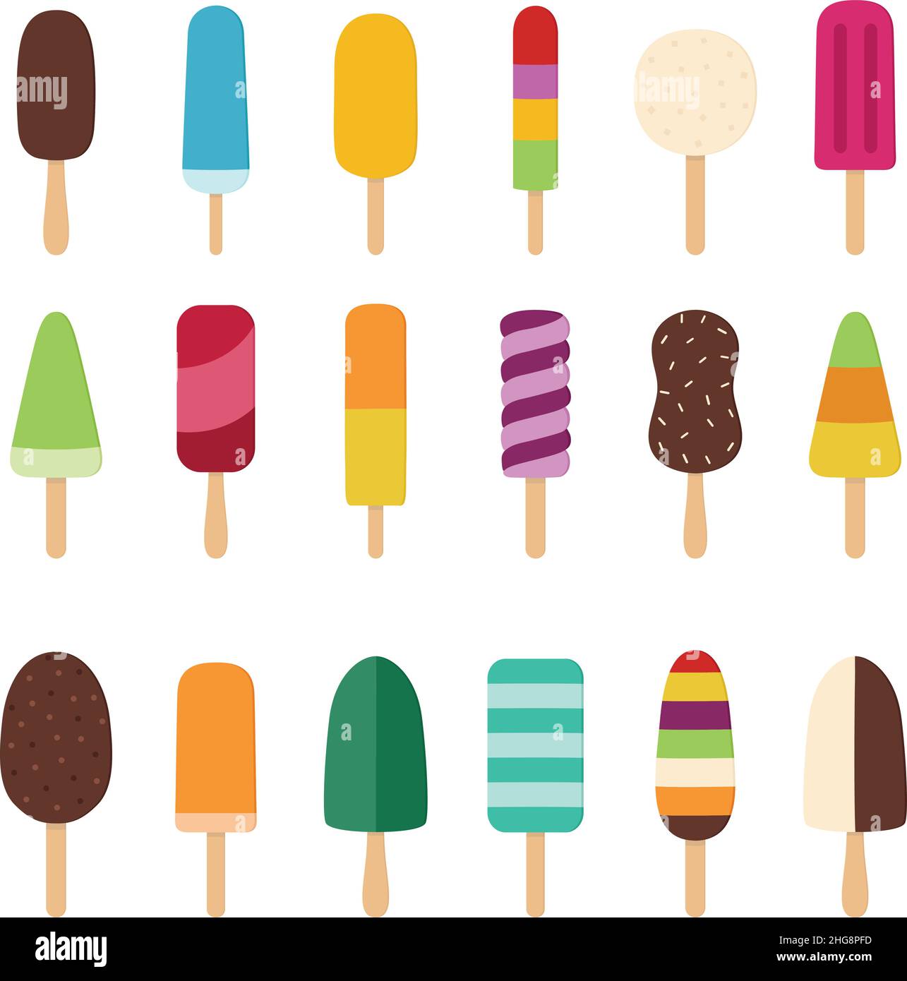 Set ice creams Cut Out Stock Images & Pictures - Alamy