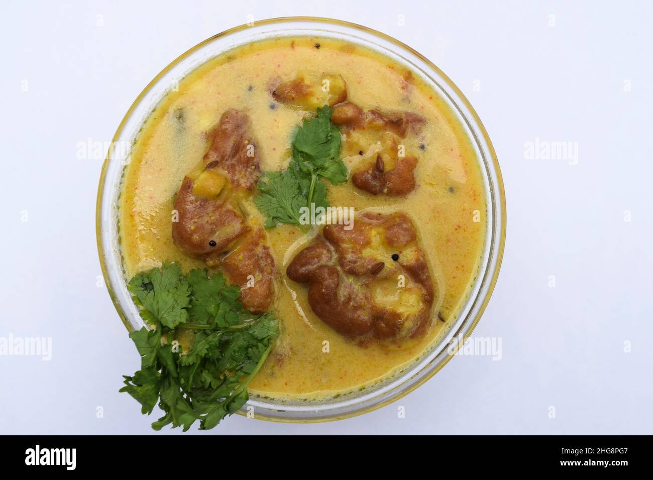 Kadhi pakoda or Kadhi pakora an Indian and pakistani food dish recipe ...