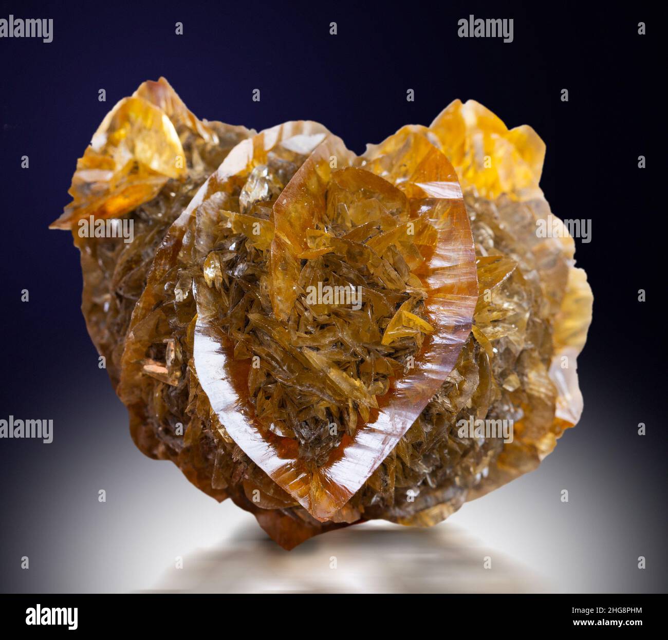 gypsum selenite mineral specimen stone rock geology gem crystal Stock ...