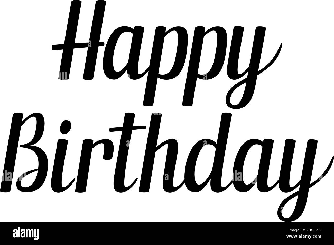 Happy birthday handwritten lettering hi-res stock photography and ...