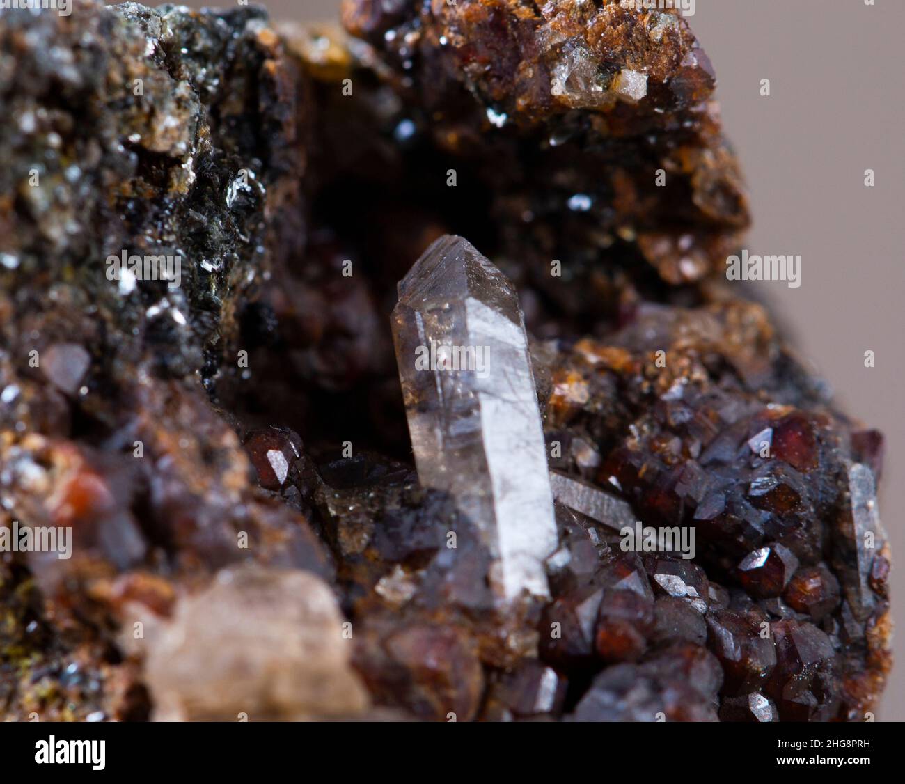 rosalite mineral specimen stone rock geology gem crystal Stock Photo ...