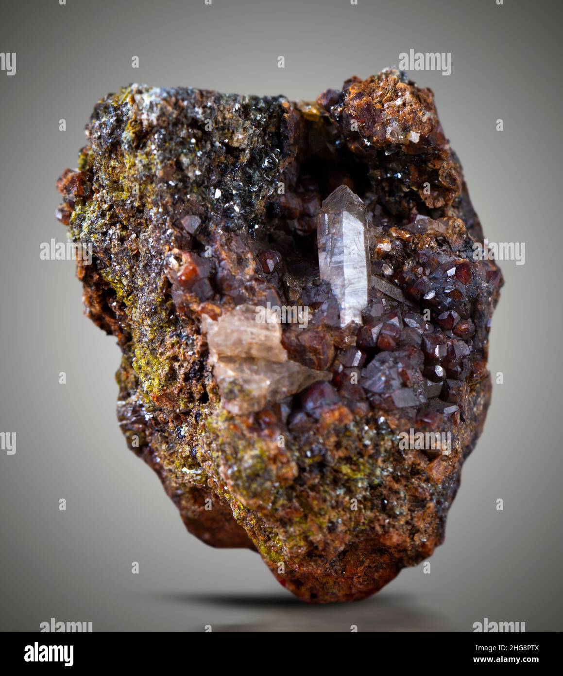 rosalite mineral specimen stone rock geology gem crystal Stock Photo ...