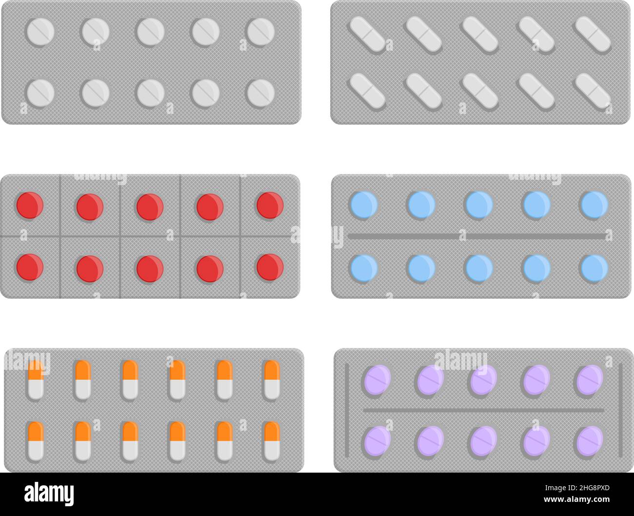 Set of pills in blister, vector illustration Stock Vector Image & Art ...